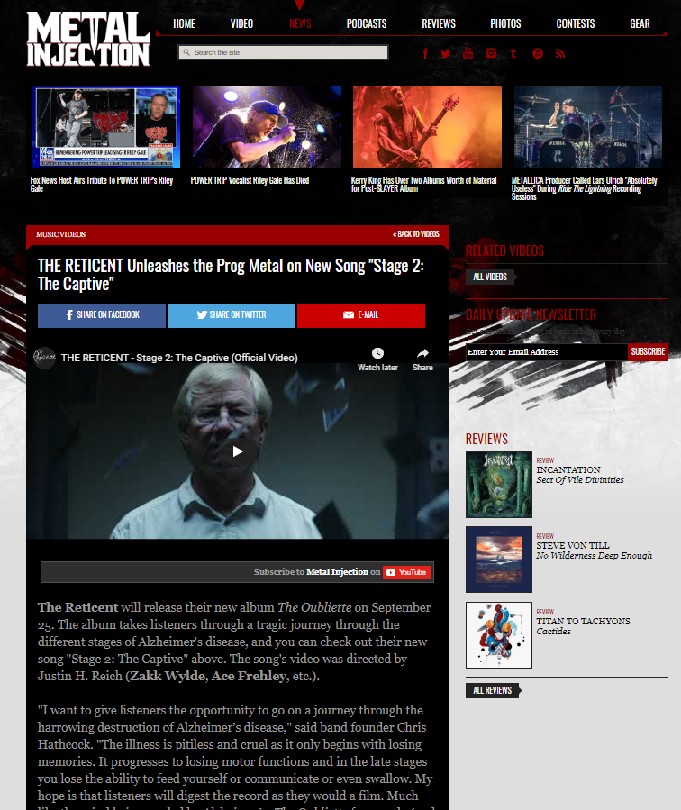 The Reticent’s Next Concept Album “The Oubliette” Is A Tale of Man’s ...