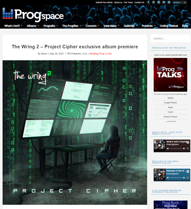 Streaming Now via TheProgSpace! THE WRING’s New Album “The Wring² ...