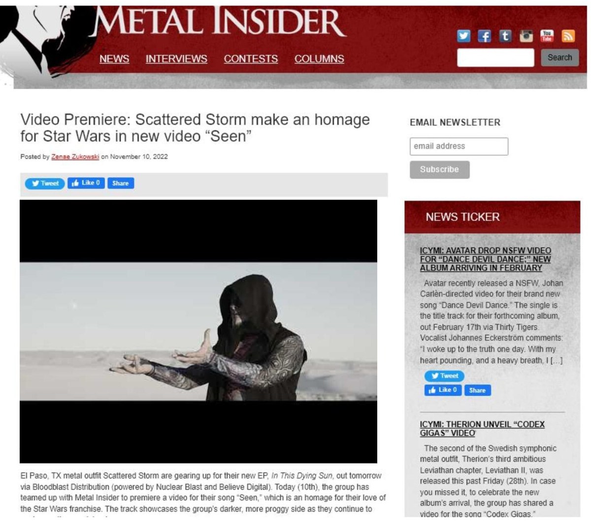 Have You “Seen” SCATTERED STORM’s New Music Video… A Homage For Their ...