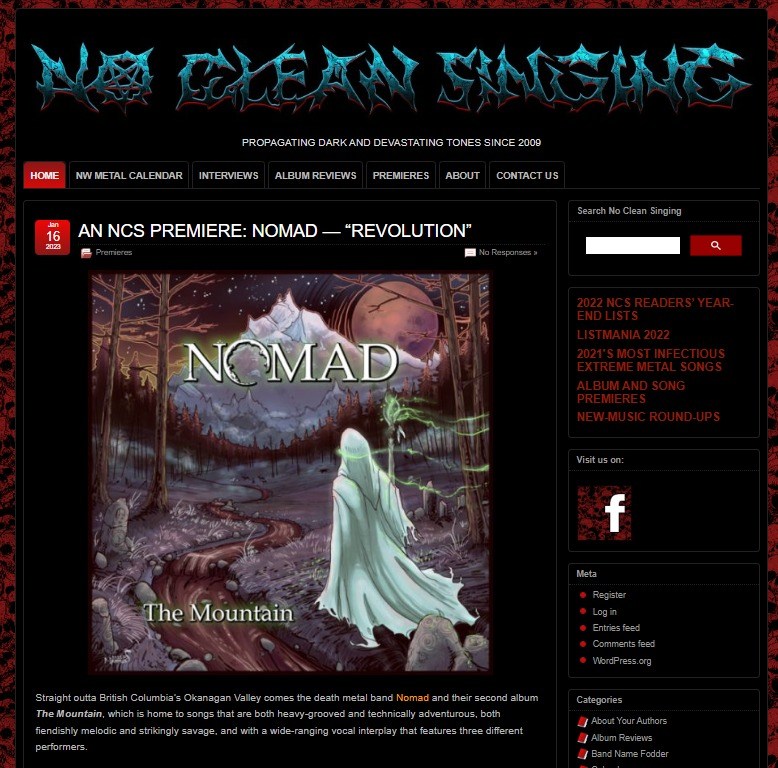 Canada’s NOMAD Combine A Ballad With Groovy Death Metal In “Revolution ...