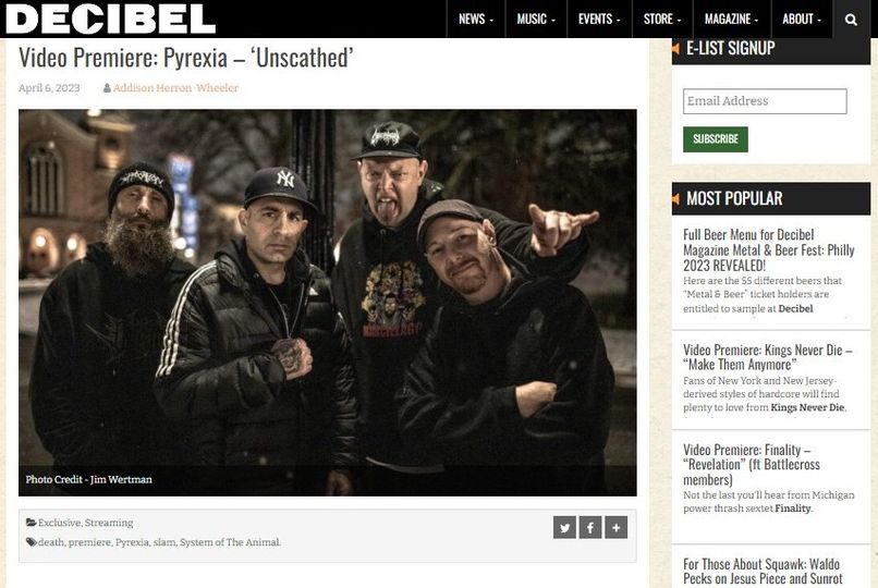 Unrelenting Death Metal Titans PYREXIA’s New Lyric Video Won’t Leave ...