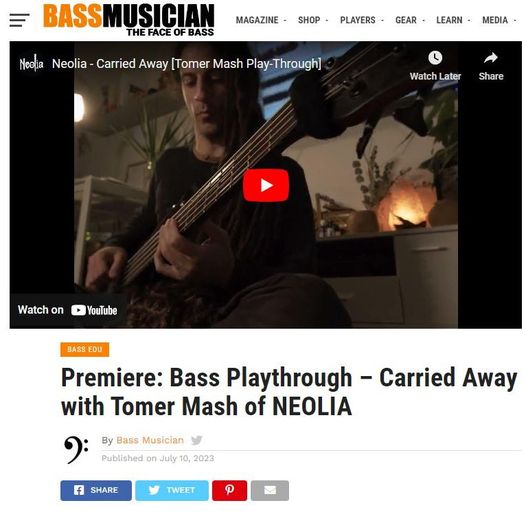 Israeli Prog NEOLIA Shares The Bass Grooves w/ New Playthrough “Carried ...