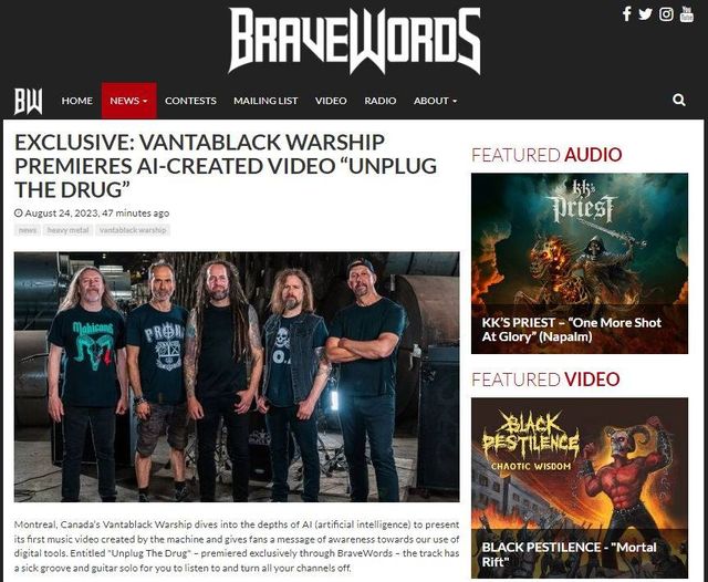 VANTABLACK WARSHIP Unveils AI Music Video “Unplug the Drug” About Our ...