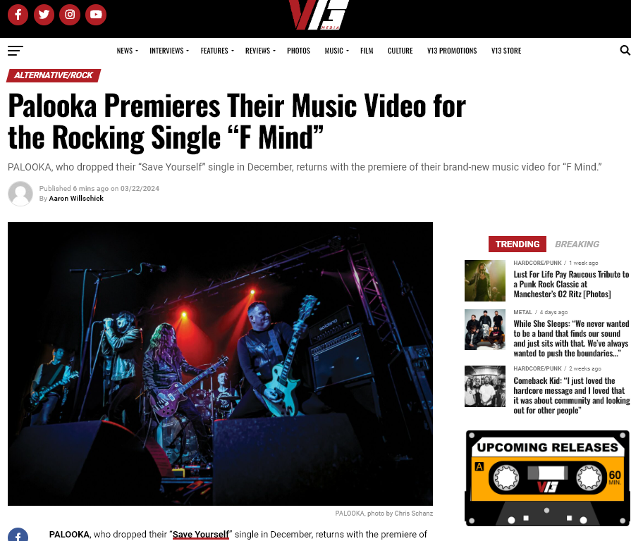 Seattle Rockers PALOOKA’s New Music Video Will Blow Your “F Mind” + New ...