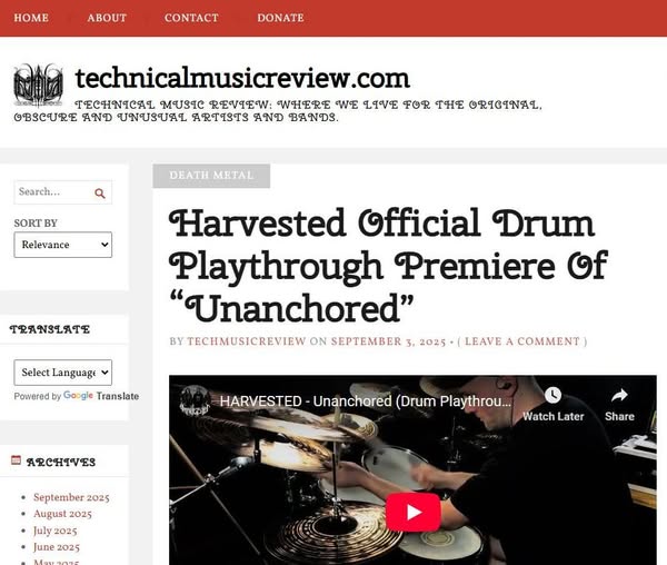 Witness Technical Fury with Canadian Death Metal HARVESTED’s Drum ...
